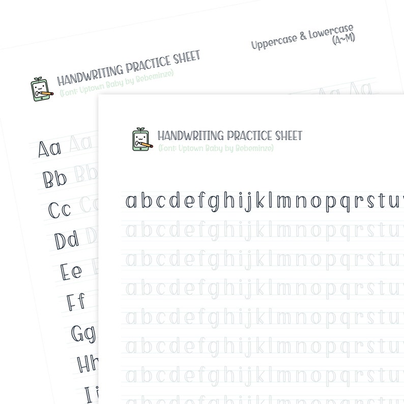 Cute Handwriting Practice Sheets Printable Handwriting - Etsy