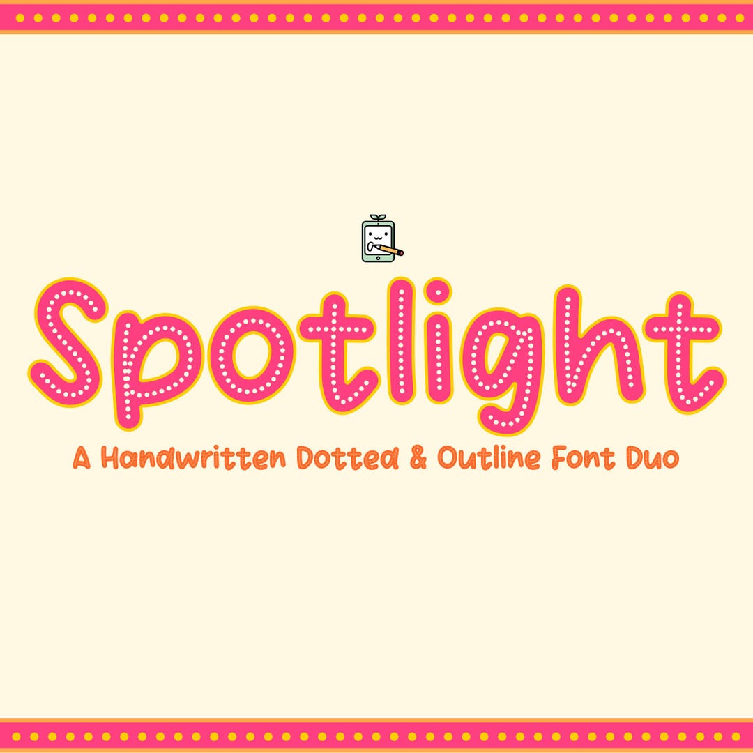 Spotlight Font Duo, OTF, Handwritten Font, Marquee Font, Cute Font ...