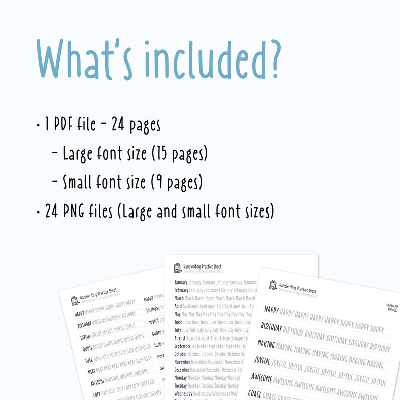 Cute Handwriting Practice Sheets, Printable Handwriting Worksheets ...