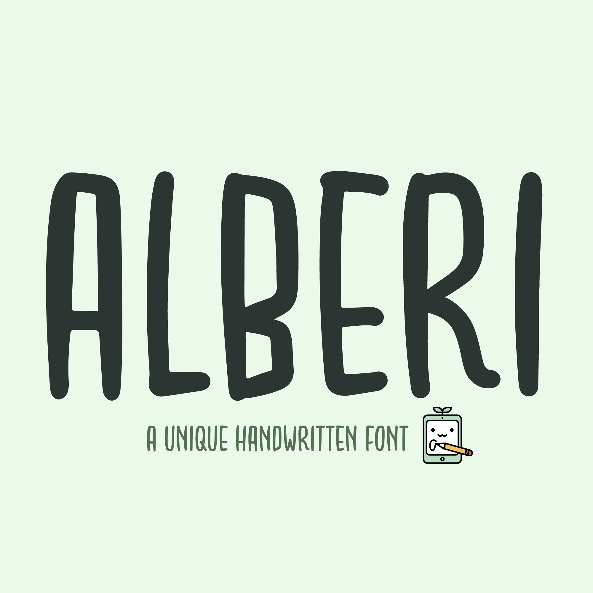 Alberi Handwritten Font Handwriting Font Typeface OTF | Etsy