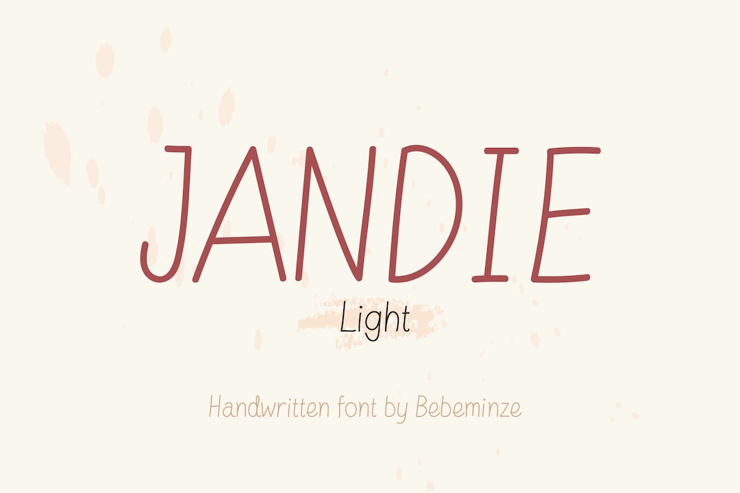 Jandie Light, Handwritten Font, Study Font, Simple Font, Handwriting ...