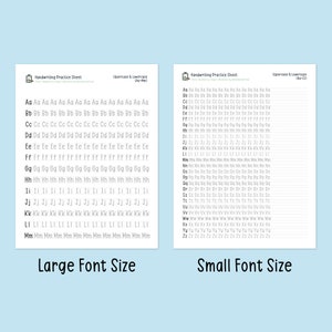Tall Handwriting Practice Sheets, Printable Handwriting Worksheets ...