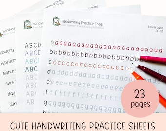Neat Handwriting Practice Sheets, Printable Handwriting Worksheets ...