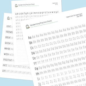Tall Handwriting Practice Sheets, Printable Handwriting Worksheets ...