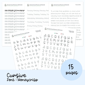 Handwriting Practice Worksheets Bundle: Printable Alphabet Writing ...