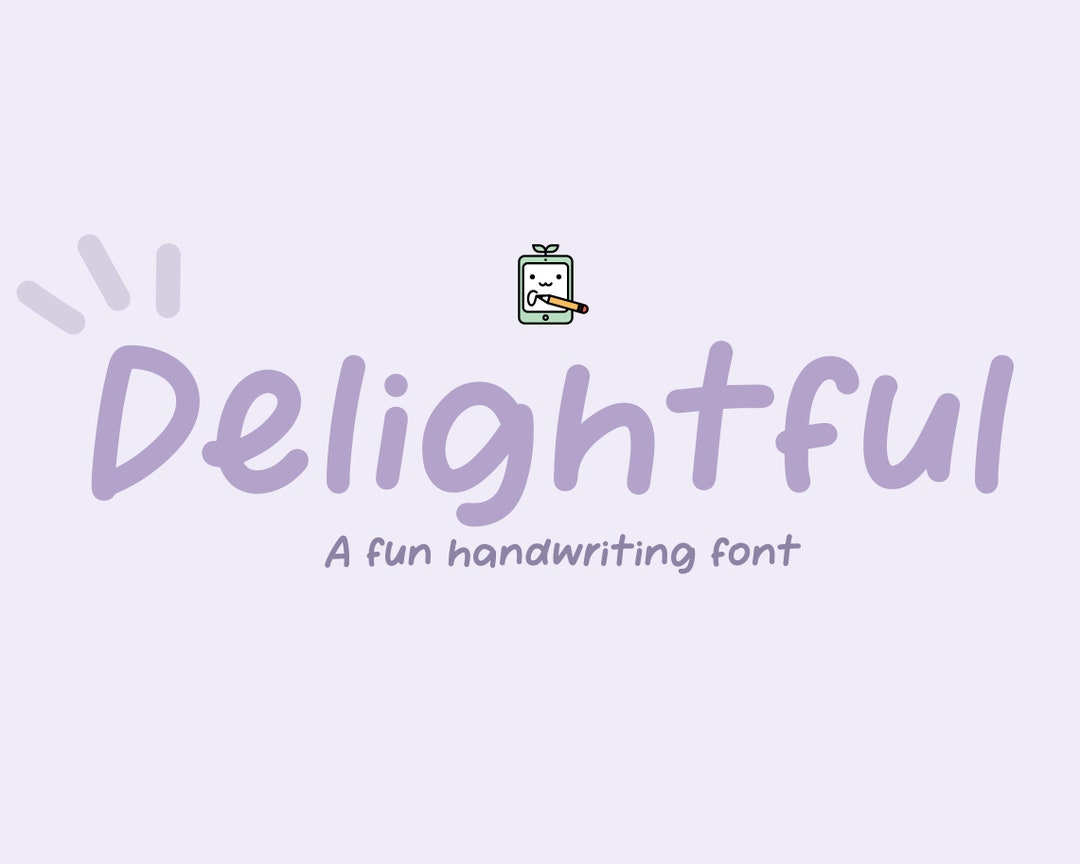 Delightful, OTF, Handwritten Font, Handwriting Font, Goodnotes Font ...