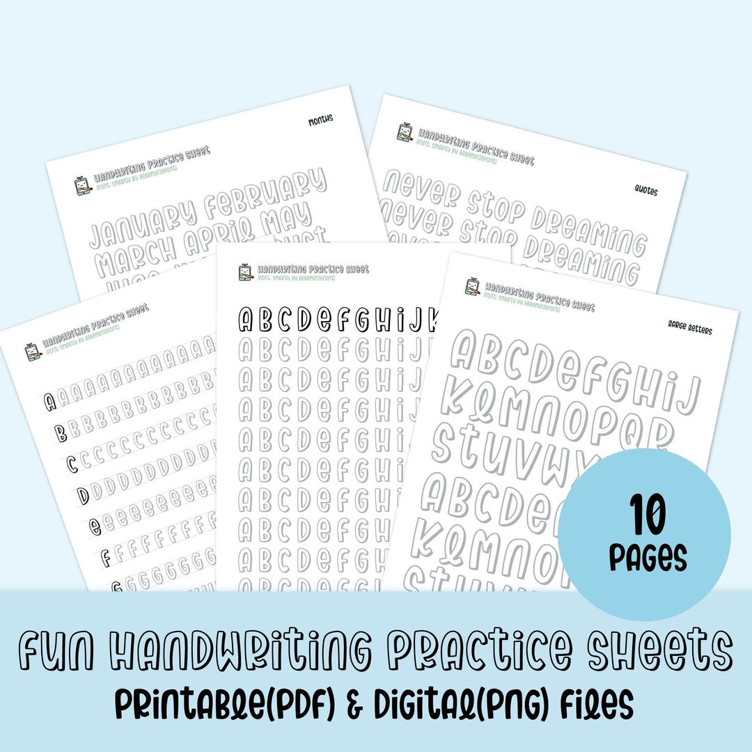 Fun Handwriting Practice Sheets, Printable Handwriting Worksheets ...