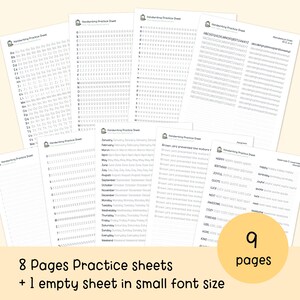 Cute Handwriting Practice Sheets, Printable Handwriting Worksheets ...