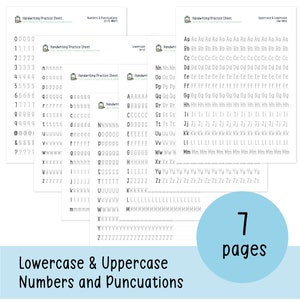 Tall Handwriting Practice Sheets, Printable Handwriting Worksheets ...