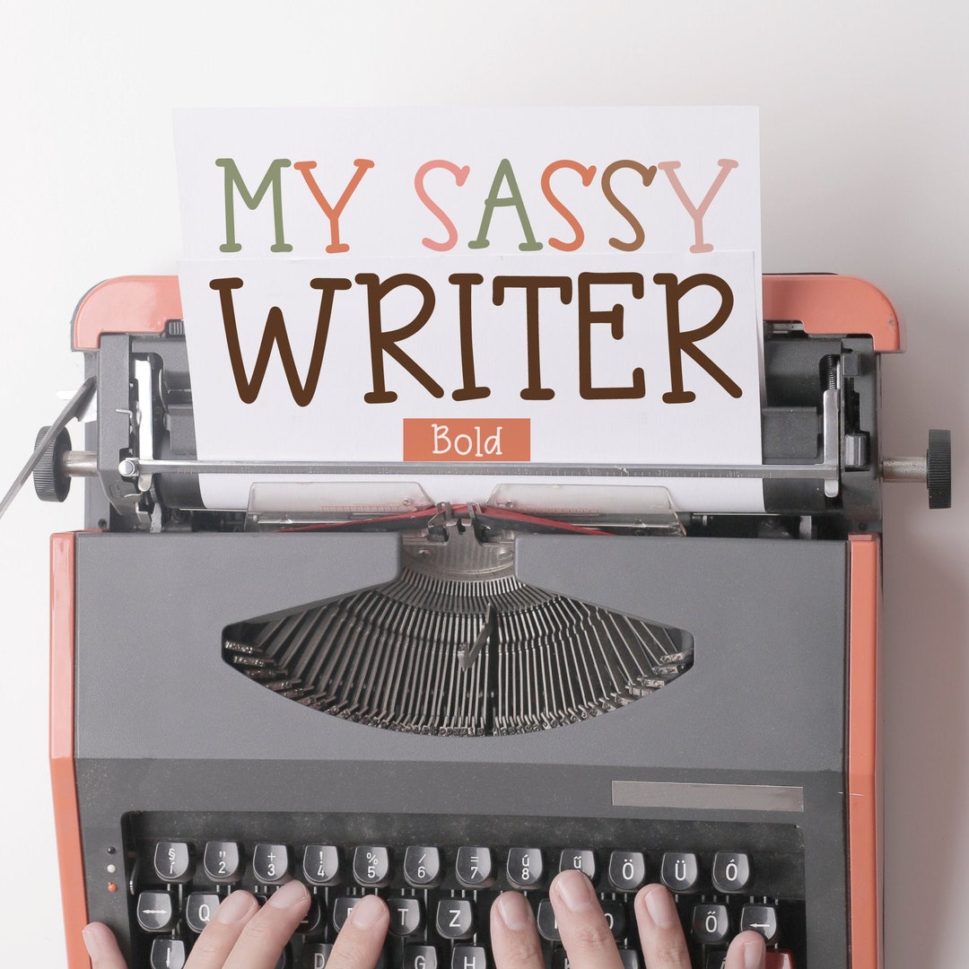 My Sassy Writer Bold, police manuscrite, police Study, police d ...