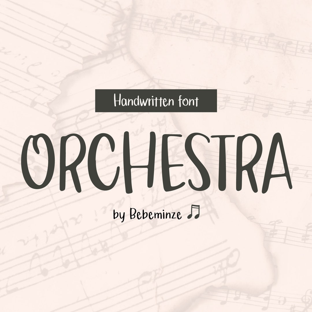 Orchestra, Handwritten Font, Study Font, Simple Font, Handwriting Font ...