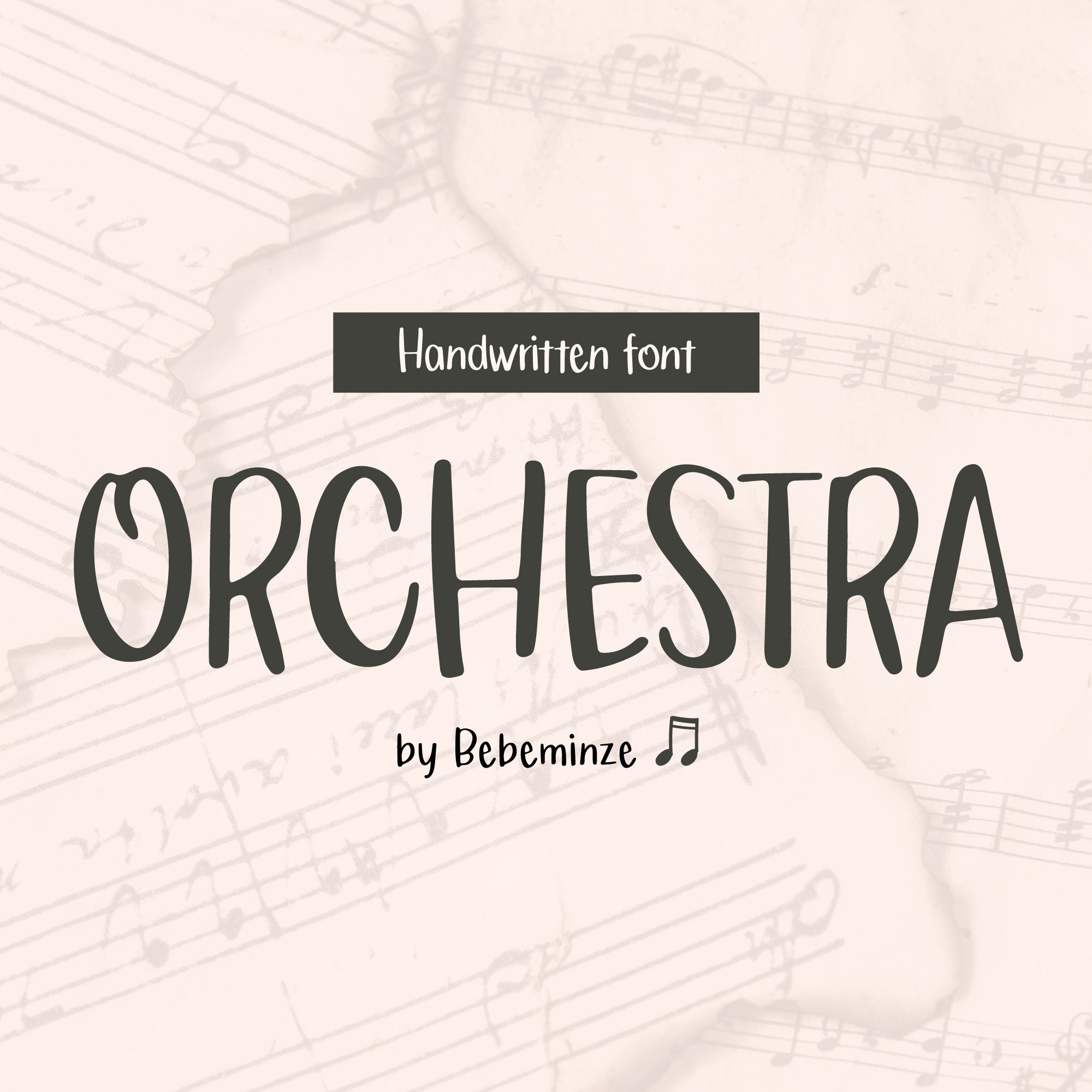Orchestra Handwritten Font Study Font Simple Font - Etsy UK