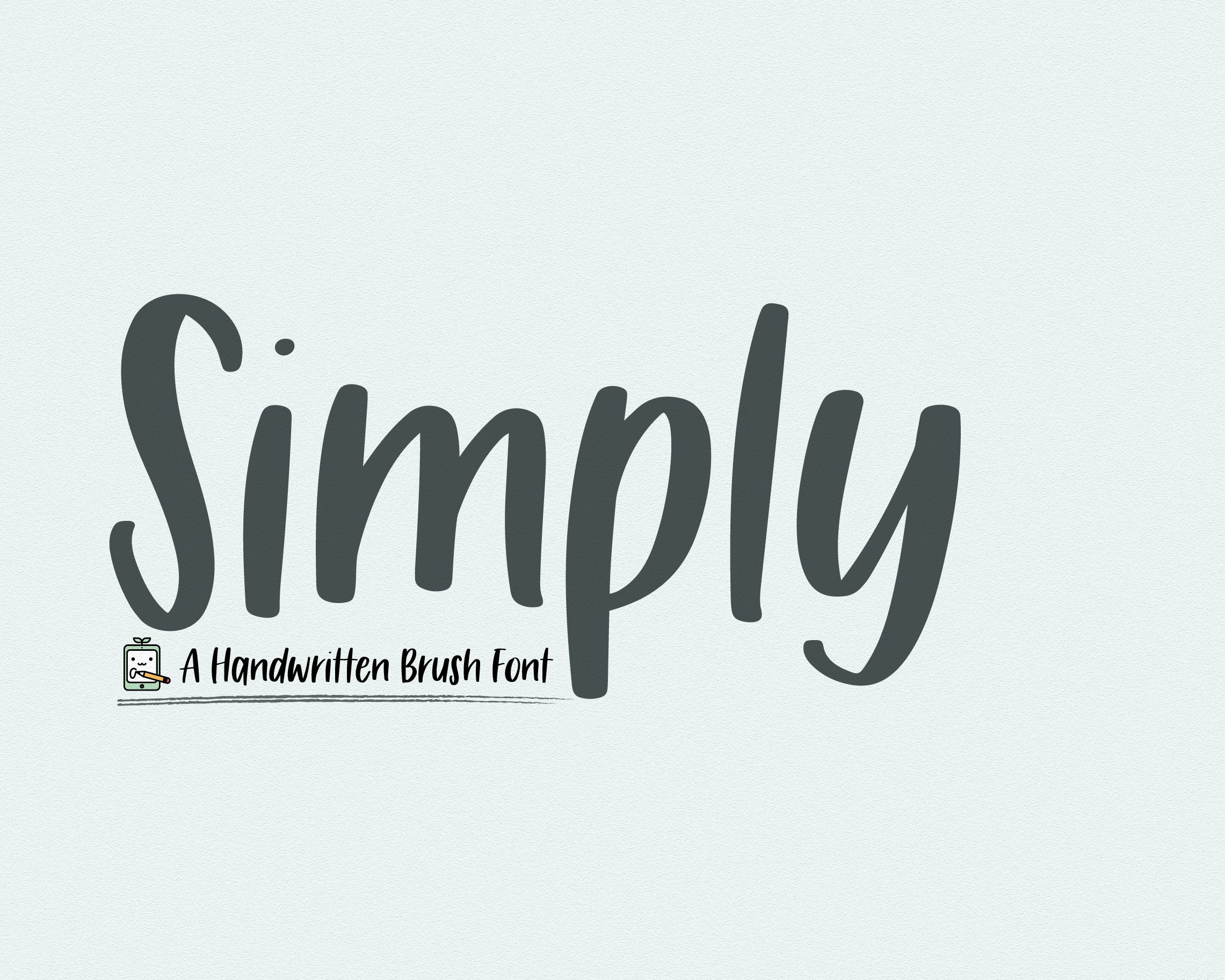 Simply Handwritten Font OTF Font Download Hand Lettered - Etsy