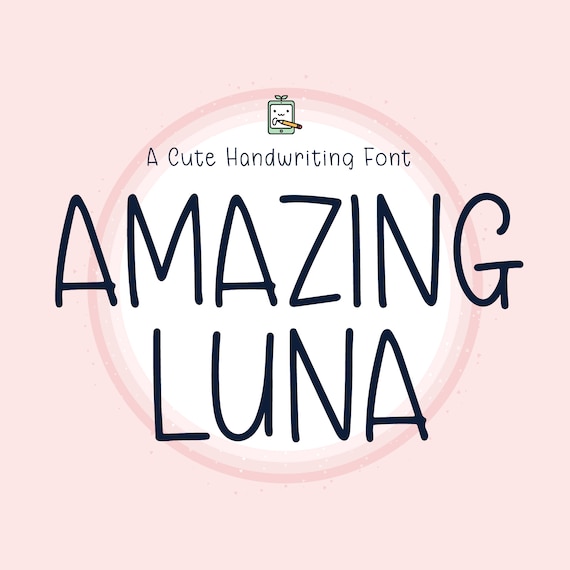 Amazing Luna Handwritten Font Study Font Handwriting Font - Etsy