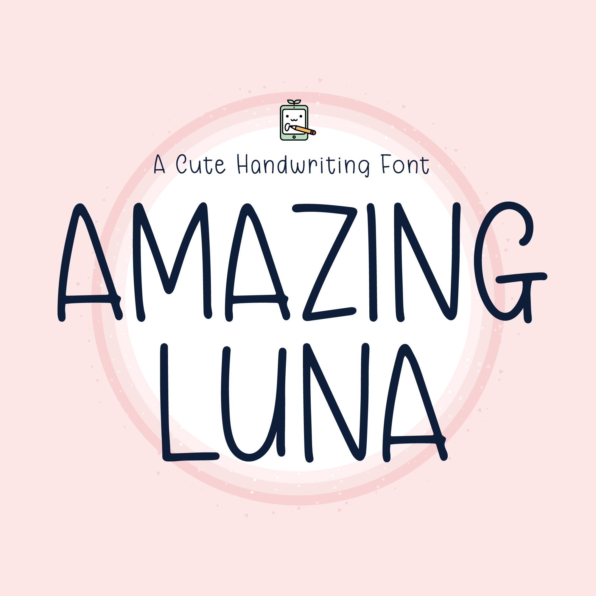Amazing Luna Handwritten font Study font Handwriting font | Etsy