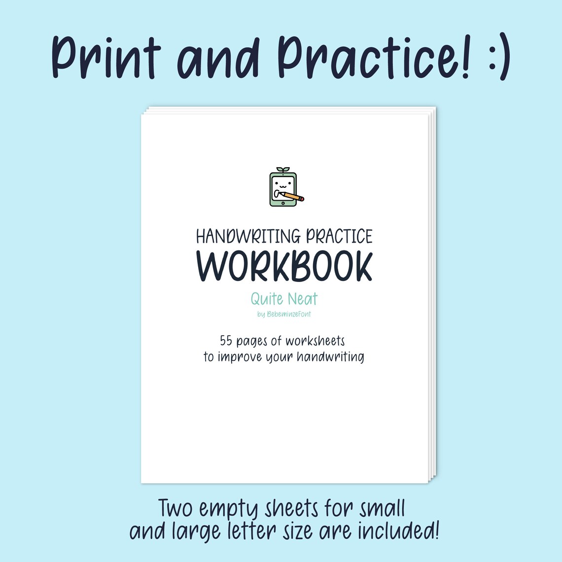 Neat Handwriting Practice Workbook, Printable Handwriting Worksheets ...