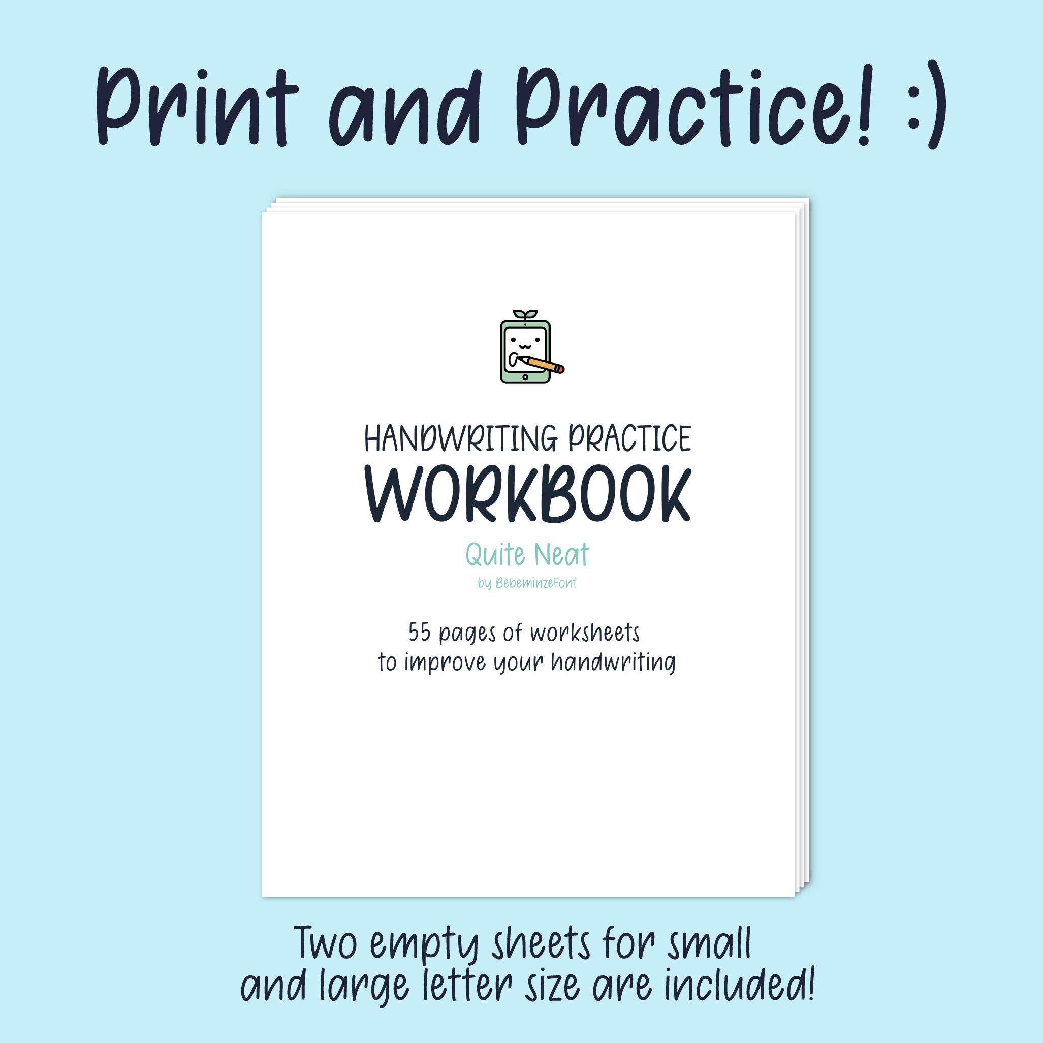 Neat Handwriting Practice Workbook Printable Handwriting - Etsy