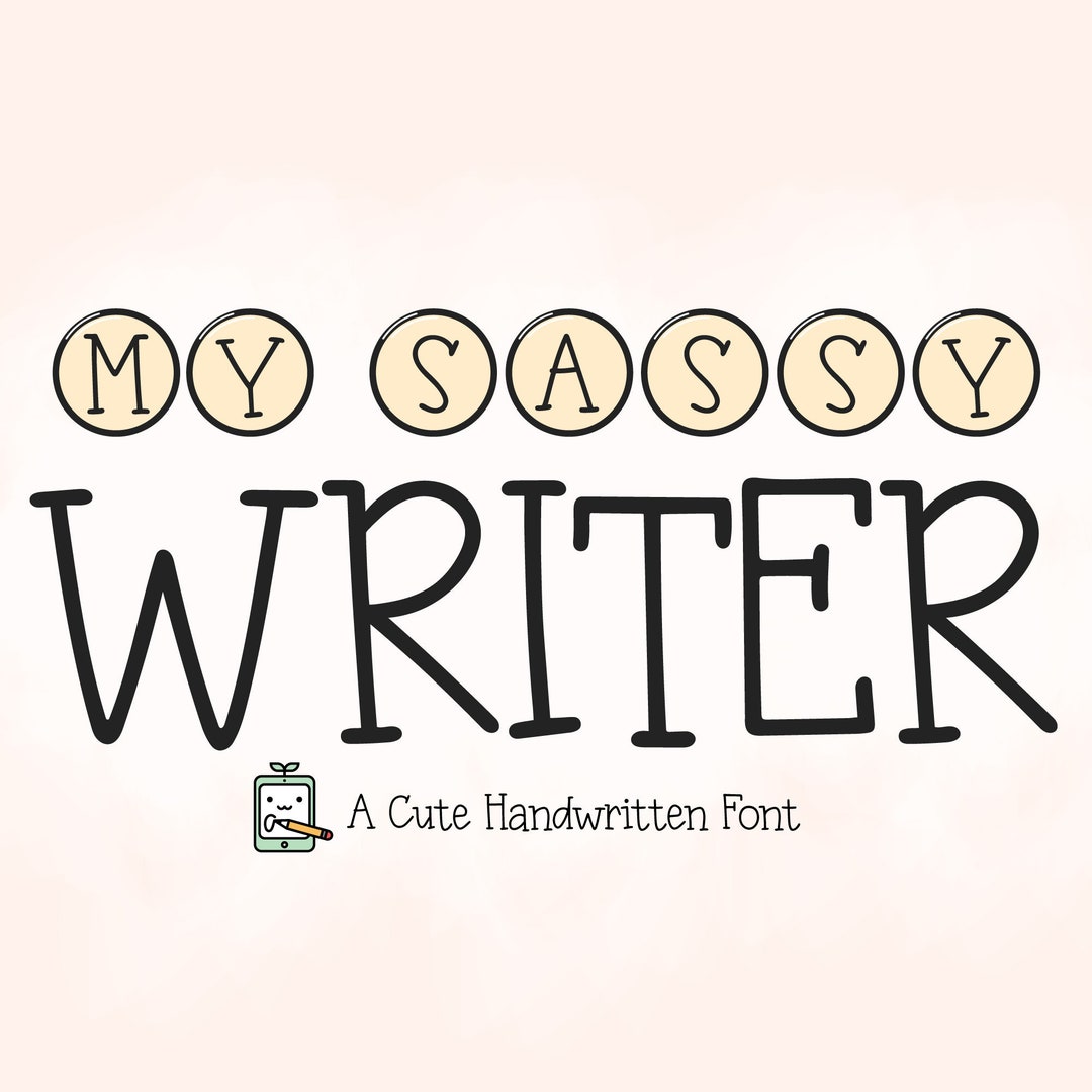 My Sassy Writer, Handwritten Font, Study Font, Handwriting Font, OTF ...