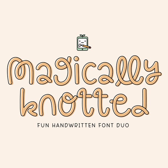 Magically Knotted Font Duo Handwritten Font Handwriting | Etsy