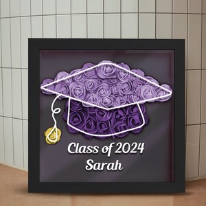 Personalized Graduation Flower Shadow Box for Him and Her - Unique ...