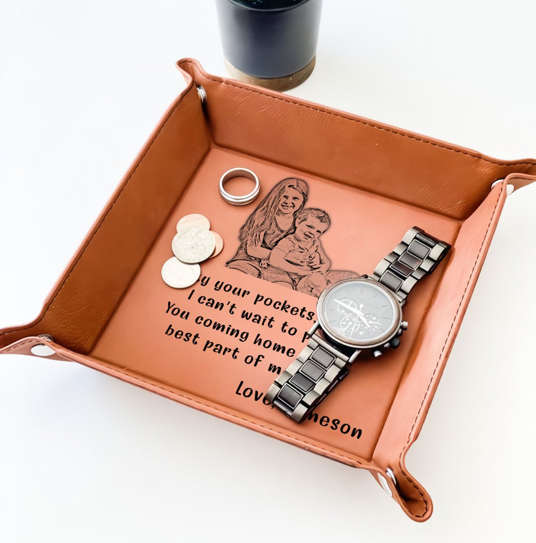 Personalized Valet Tray Custom Photo ,empty Your Pockets Daddy Custom ...