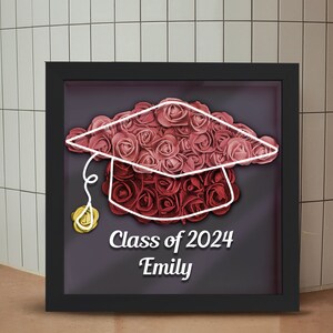 Personalized Graduation Flower Shadow Box for Him and Her - Unique ...