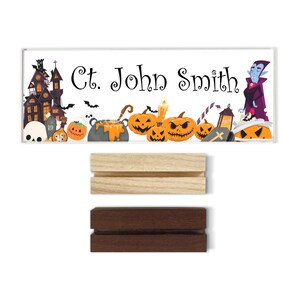 Custom Halloween Vampire Name Plate for Desk, Office Name Plate ...