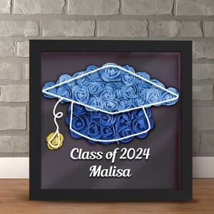 Personalized Graduation Flower Shadow Box for Him and Her - Unique ...
