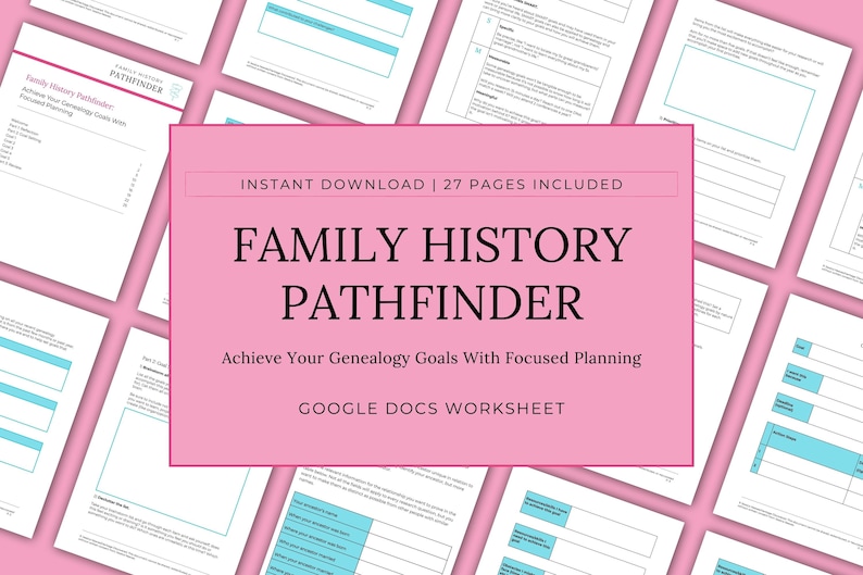 Genealogy Planner | Genealogy Worksheets | Ancestor Research | Family ...