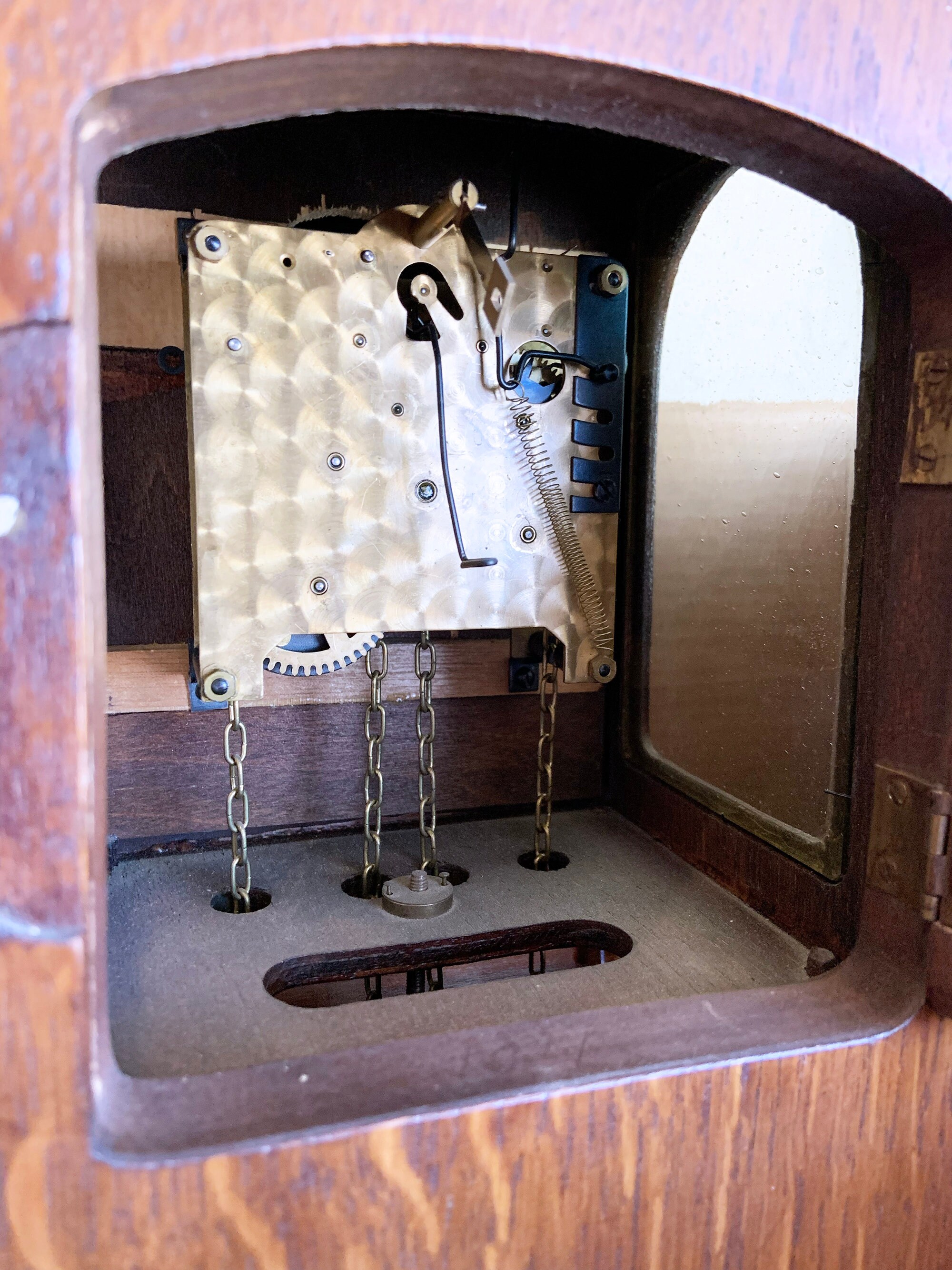 Vintage Weight-driven Hand Painted Dutch Wood Wall Clock W/ Brass ...