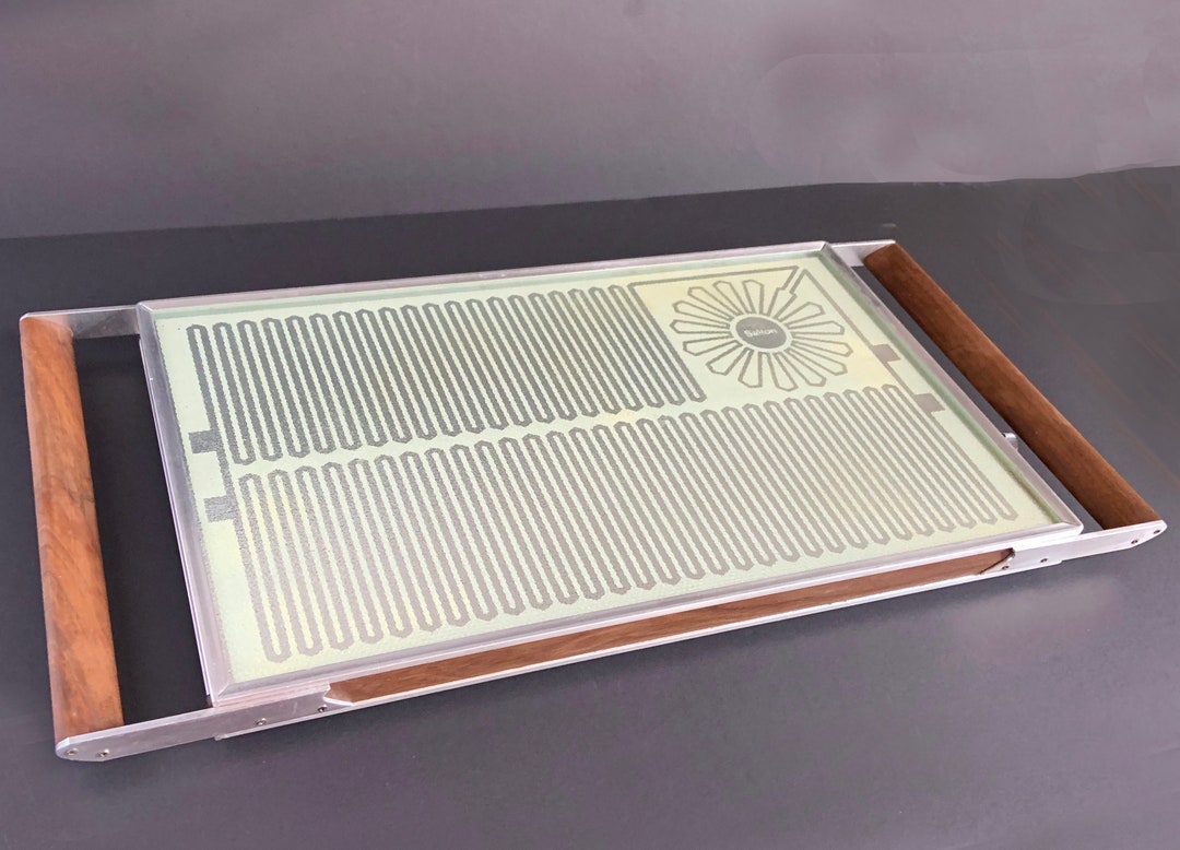 Vintage Mid-century Modern Hotray Electric Warming Tray, Silver Zigzag ...