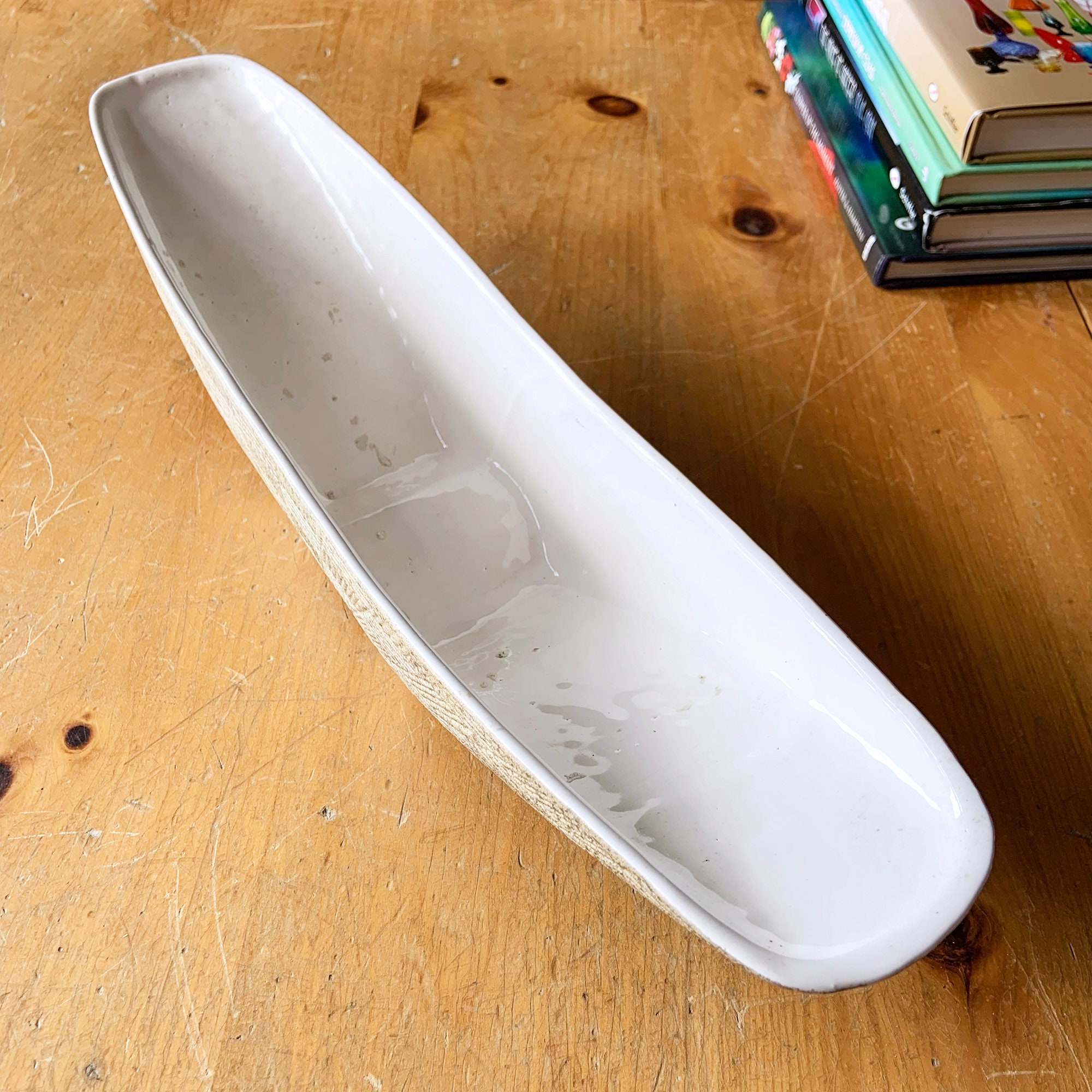 RARE Vintage Mid-century Atomic elegance Rectangular Ceramic Console Planter, Shape 1417 ...