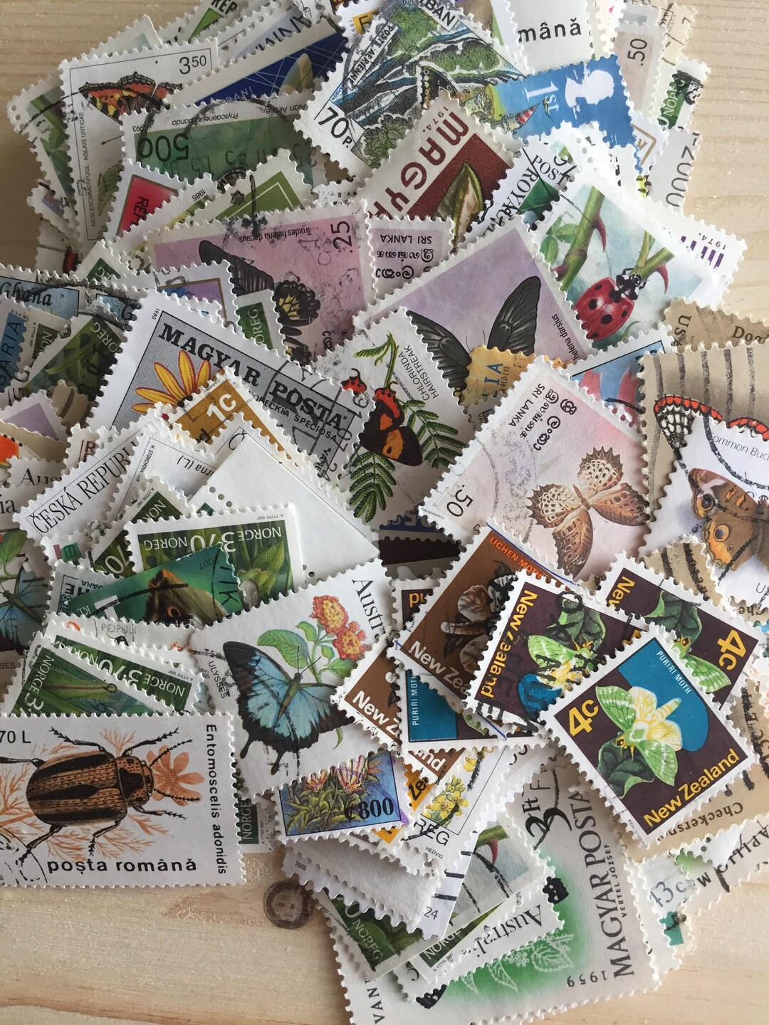 Postage Stamps Insects Worldwide 300 Stamps - Etsy