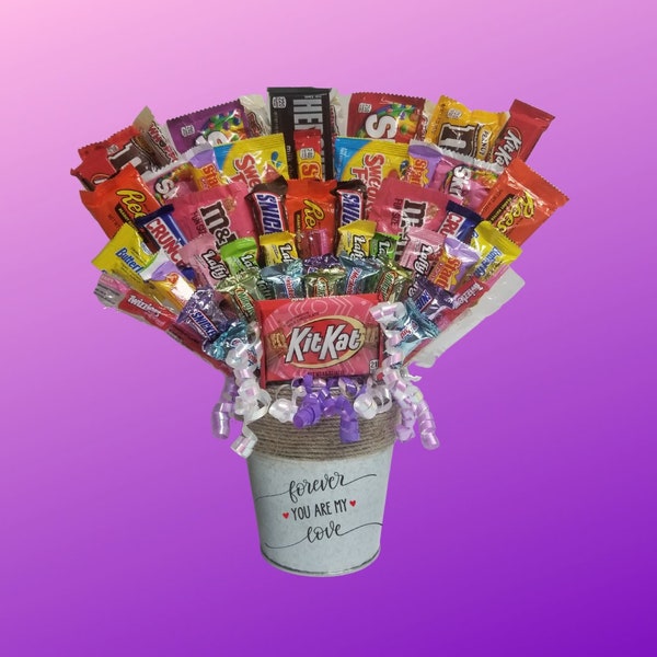 Candy Bucket Bouquet - Etsy