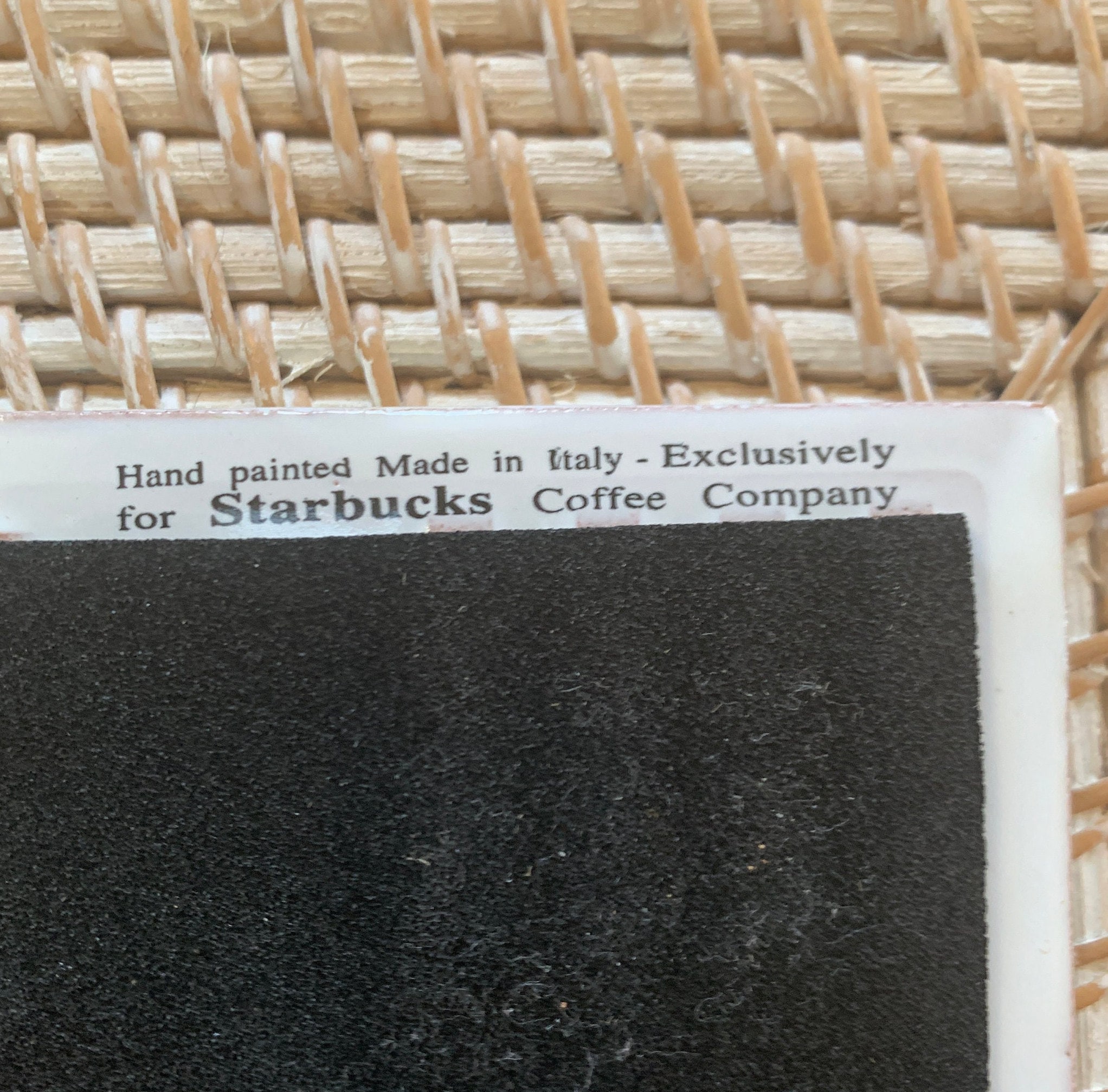 STARBUCKS Collectible Tile Hand Painted Made in Italy Set of - Etsy