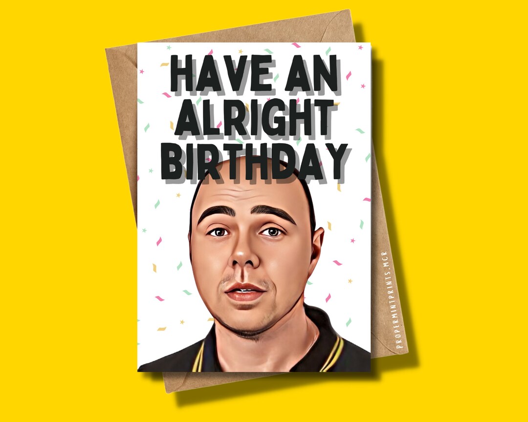 Karl Pilkington Birthday Card Funny Celeb Card Birthday Cards Comedian ...