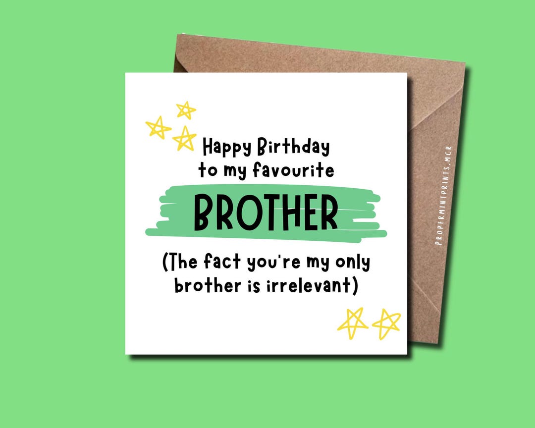 Happy Birthday to My Favourite Brother | Brother Birthday Bday Greeting ...