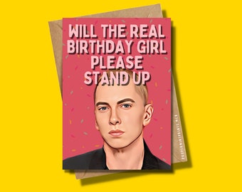 Birthday Card Eminem - Etsy UK