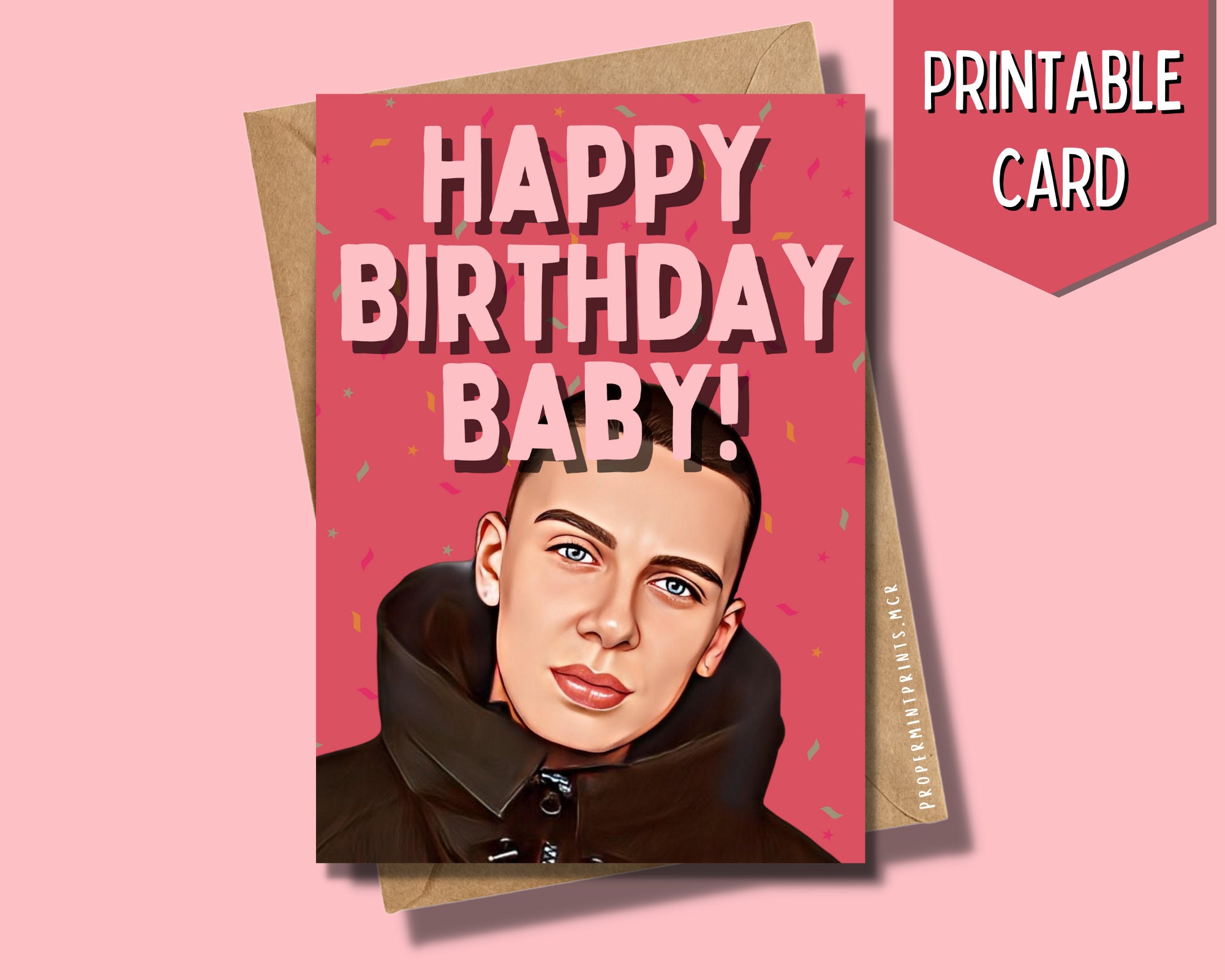Printable Aitch Greetings Card Birthday Card Bday Card - Etsy