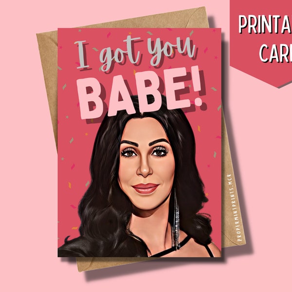 Cher Birthday Card - Etsy