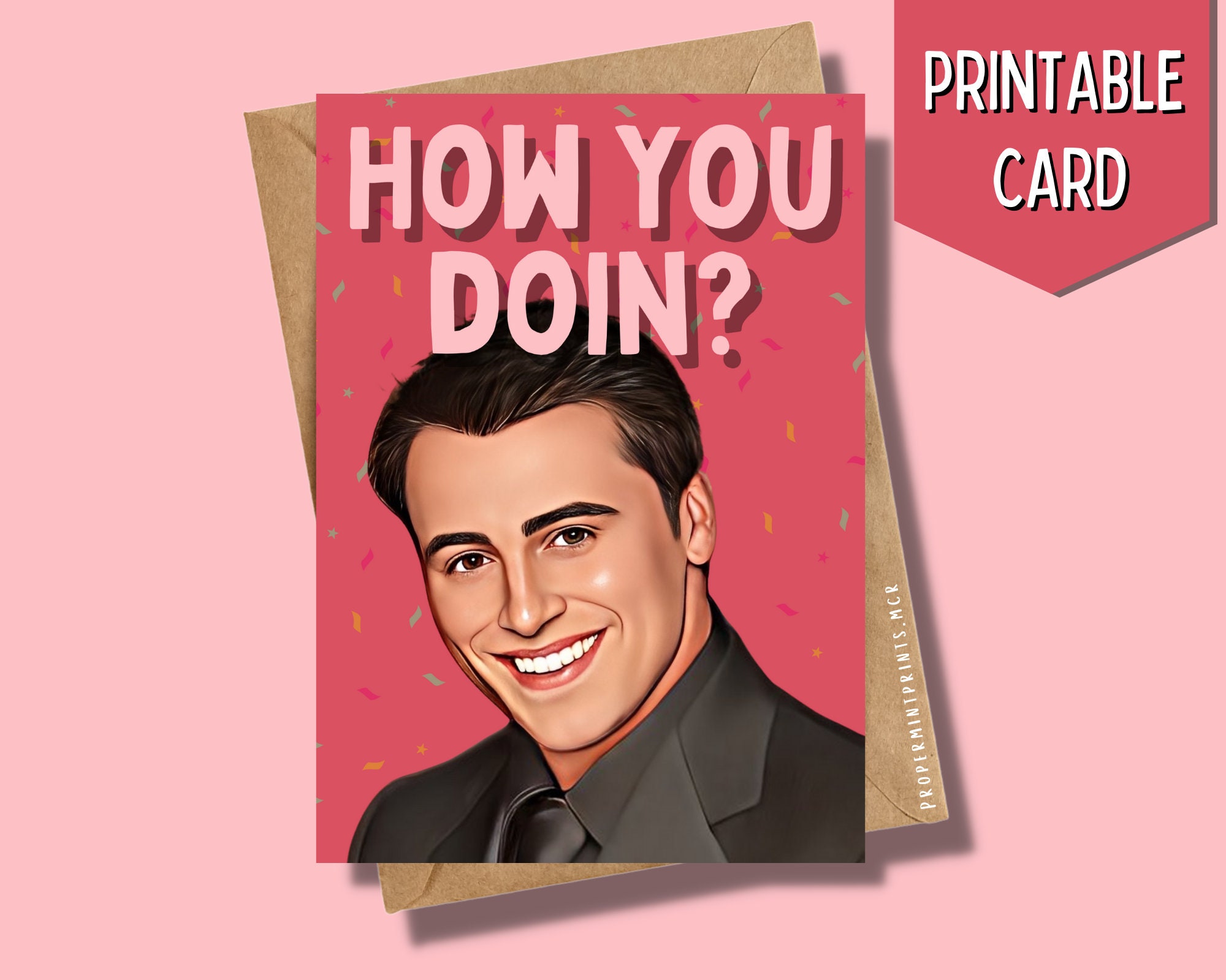 Printable Joey Tribianni Friends TV Show How You Doin - Etsy