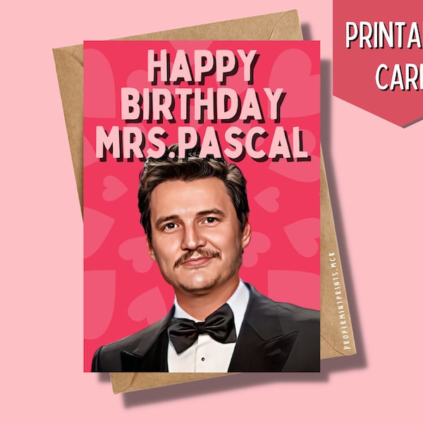 Pedro Pascal Birthday Card - Etsy
