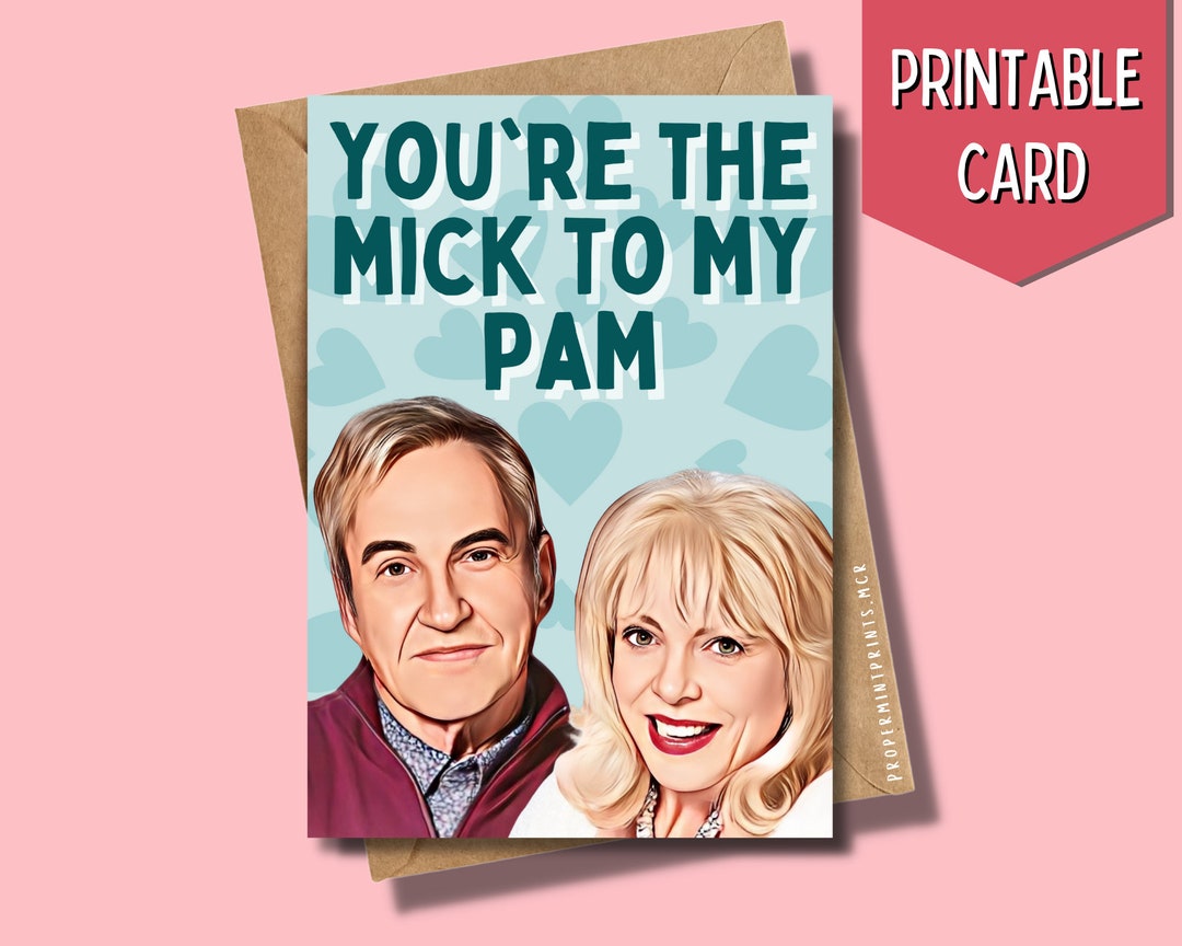 Printable You're the Mick to My Pam Card Card Gavin and - Etsy