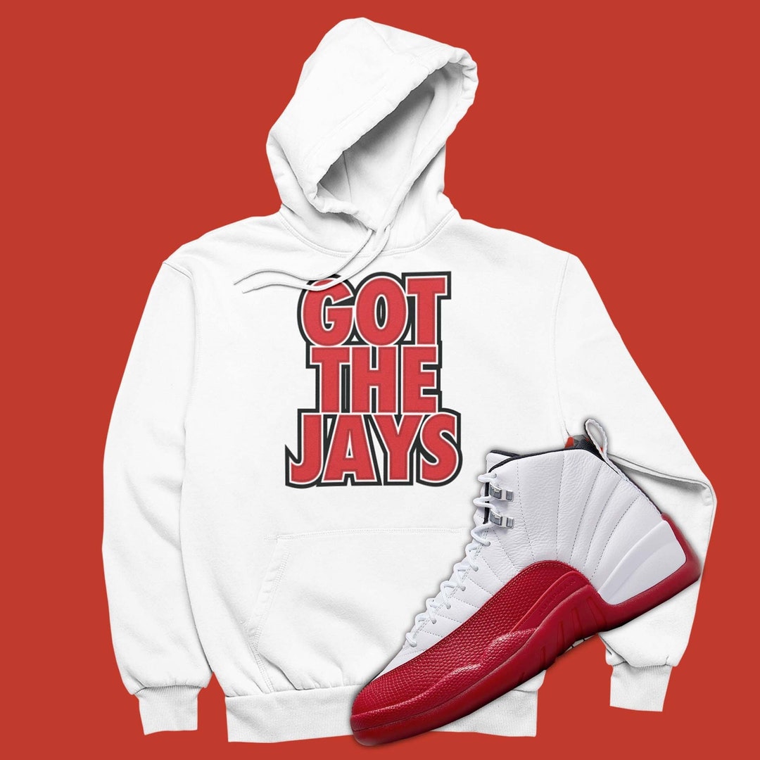 Air Jordan 12 Cherry Matching Hoodie - Retro 12s Pullover - Got the ...