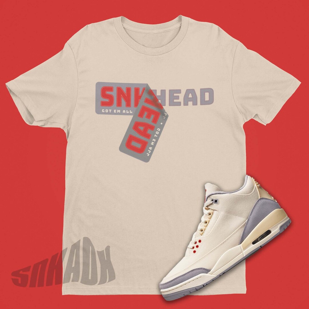 Air Jordan 3 Canvas Sneakerhead Sticker Shirt - Retro 3 Tshirt ...