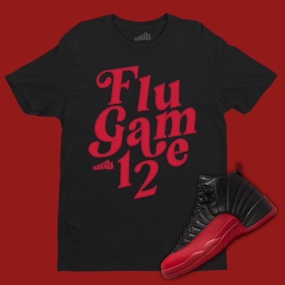 Flu Game 12 T-shirt Matching Jordan 12 Flu Game, Retro 12s Outfit - Etsy