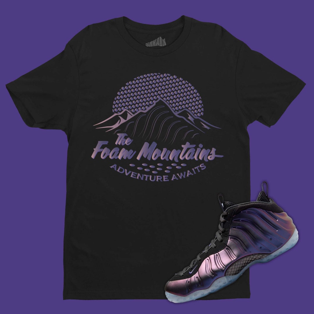 Camiseta Foam Mountains a juego con Foamposite One Berenjena, camiseta de zapatillas, regalos ...