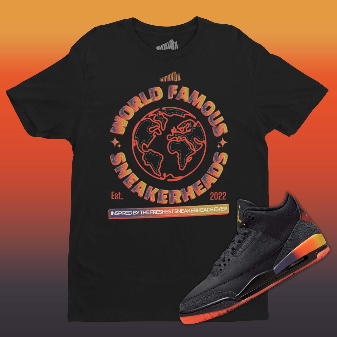 World Famous Sneakerheads T-shirt Matching J Balvin X Air Jordan 3 Rio ...
