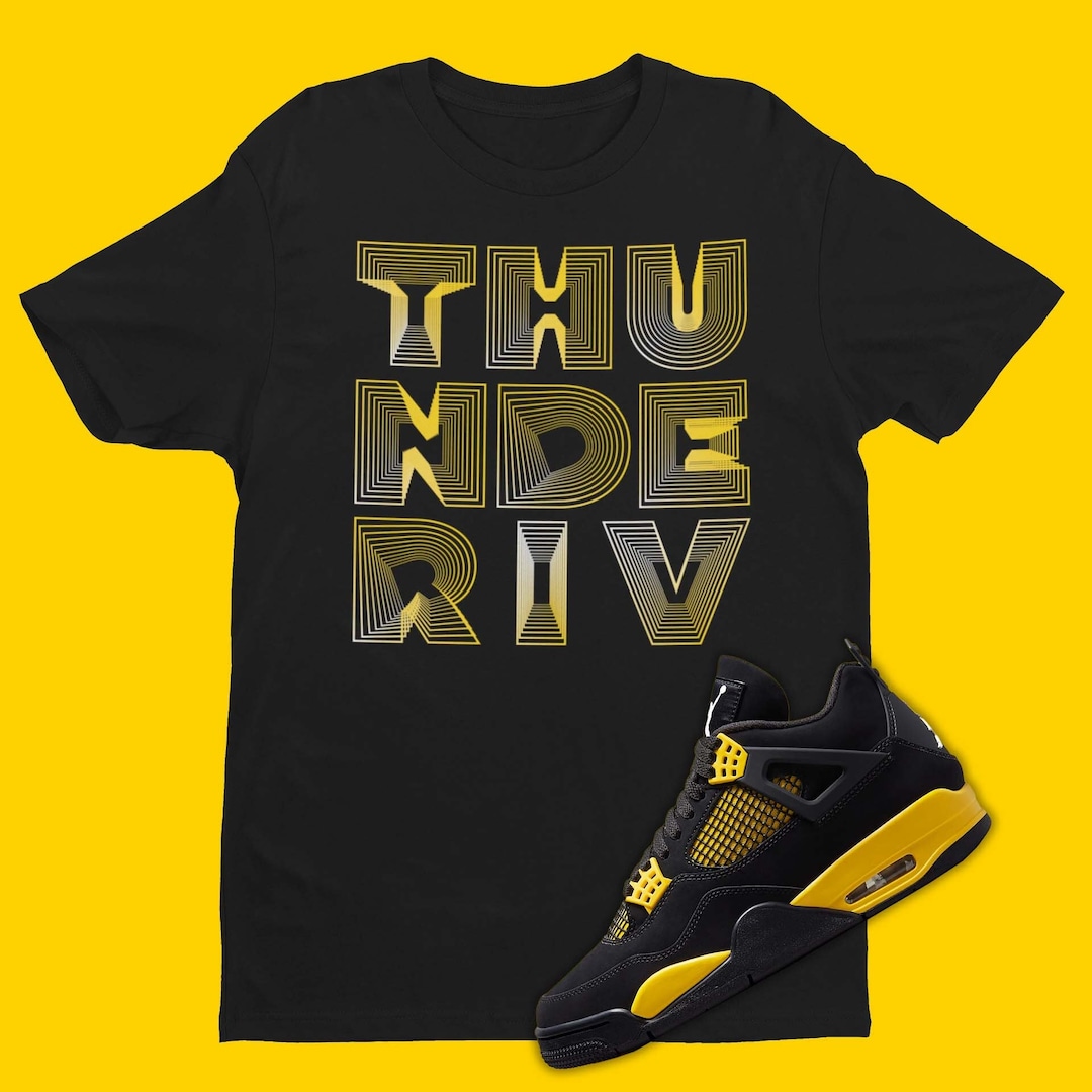 Air Jordan 4 Thunder Matching T-shirt, Cute THUNDER 4s Shirt, Sneaker ...