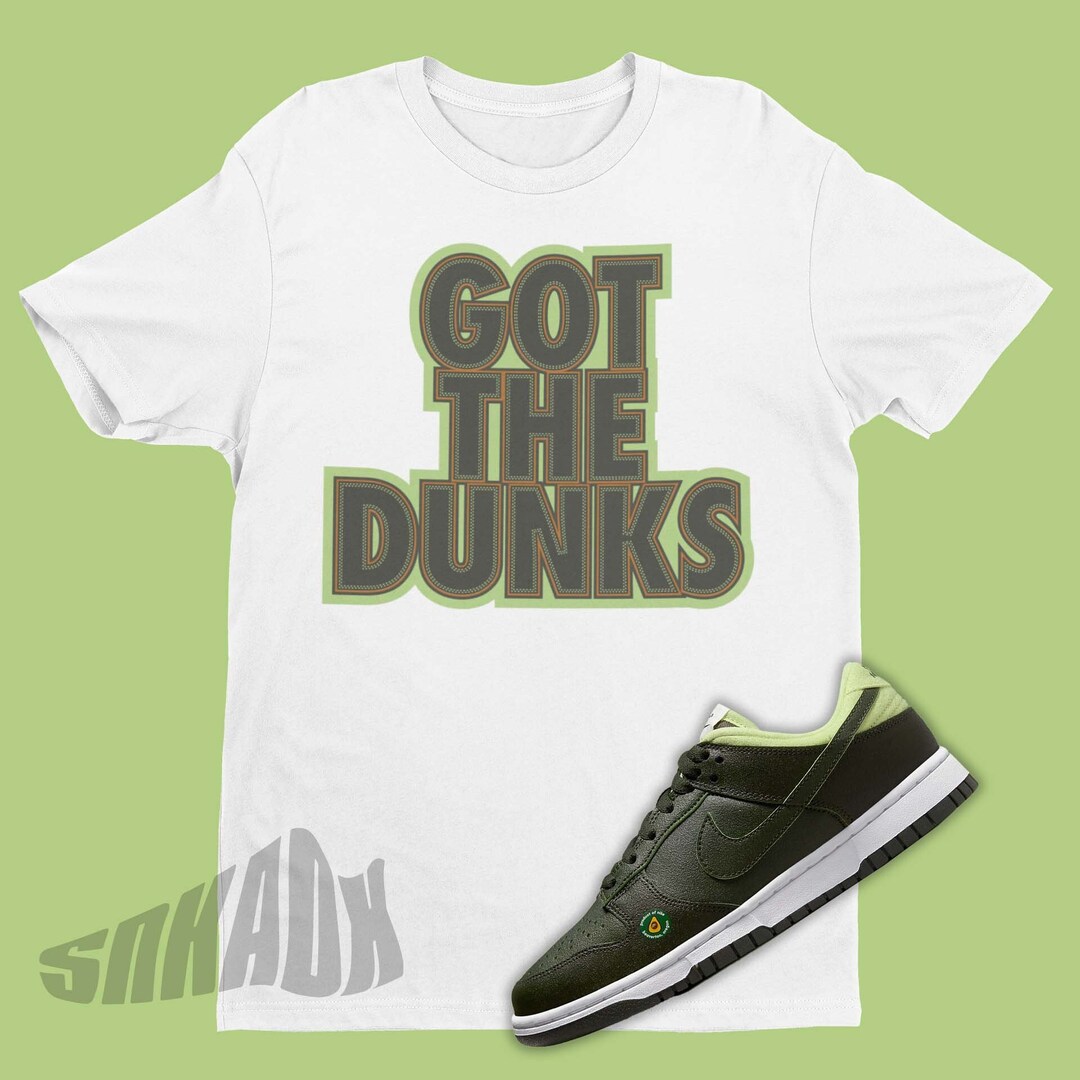 Dunk Low Avocado Matching Shirt Retro Dunk Shirt Match Custom Dunk ...